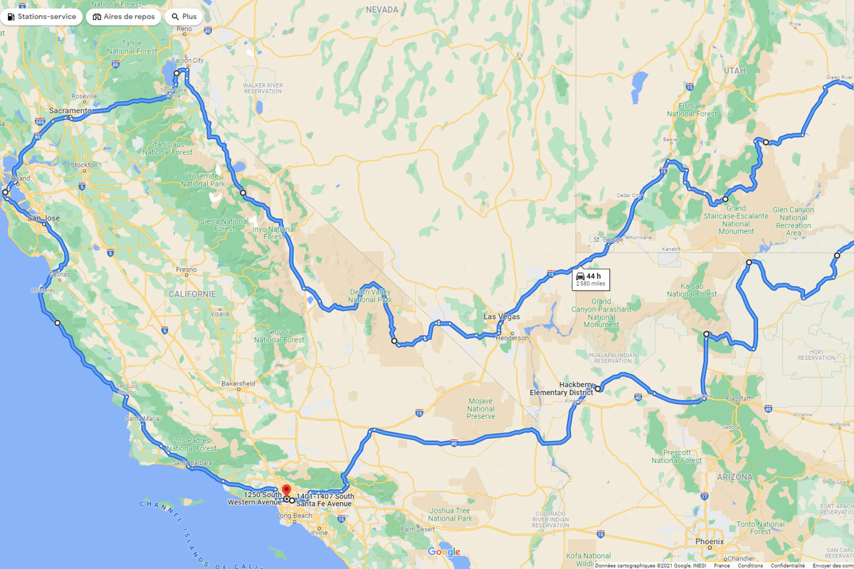Tutoriel Google Maps pour créer votre itinéraire aux USA